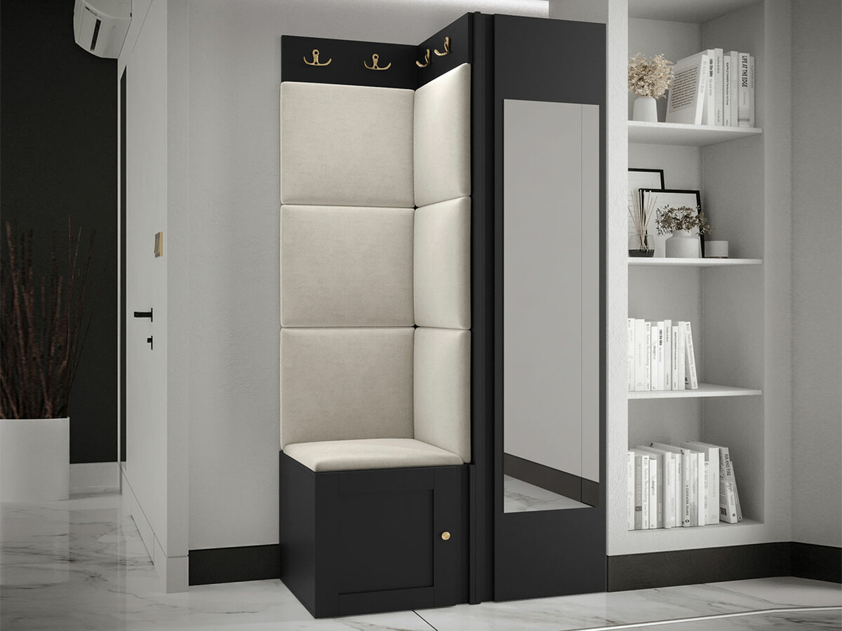 Set de hol Hartford 382 (Negru) - Mobilier hol | Mobilier1.ro